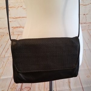 Ganson | Bags | Ganson Vintage Woven Black Leather Purse | Poshmark